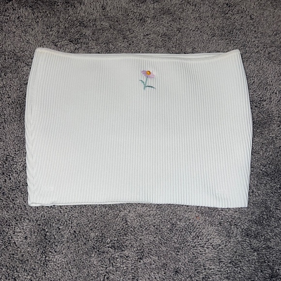 PacSun | Tops | Pacsun Tube Top With Embroidered Daisy | Poshmark